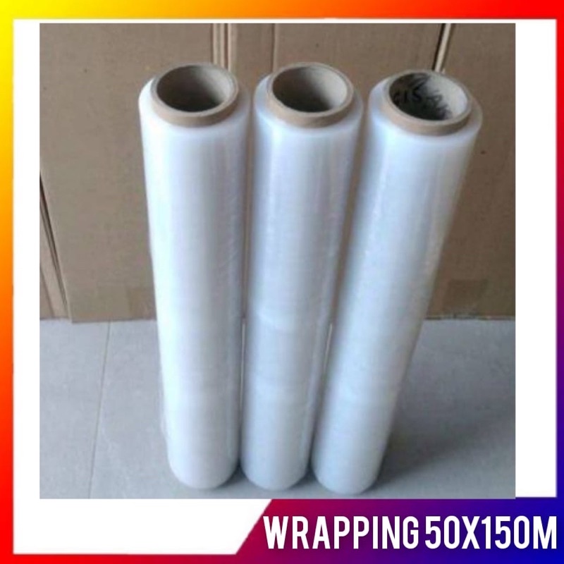 Jual PLASTIK WRAPPING BARANG 50x150m / STRETCH FILM PLASTIK WRAP ...