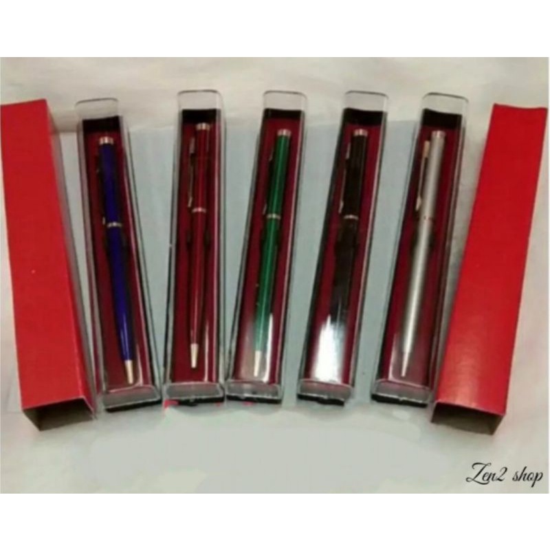 Jual Pulpen / Ballpoint Metal Promosi / Bp Paku + Box | Shopee Indonesia
