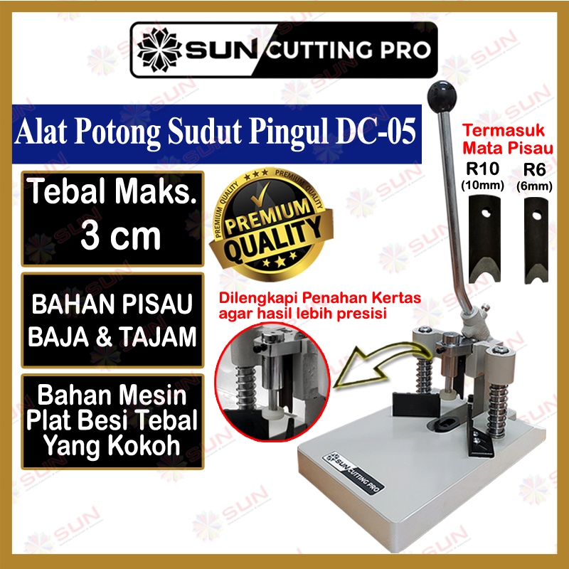 Jual Mesin Pingul Alat Potong Sudut Siku Kertas / Buku 1 rim DC-05 / 6 ...
