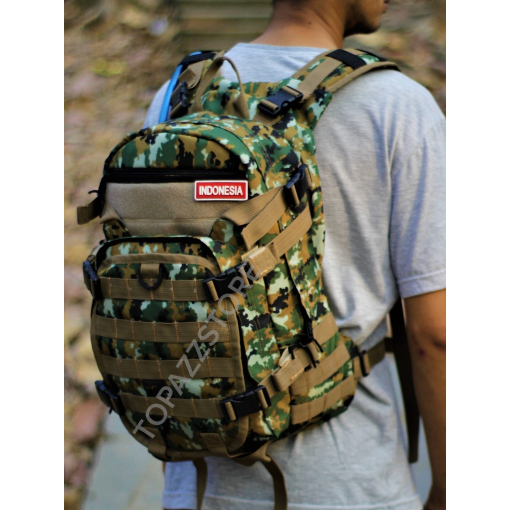 Jual Tas Ransel Army Tactical Hydropack Loreng Pelopor Tentara Polisi ...