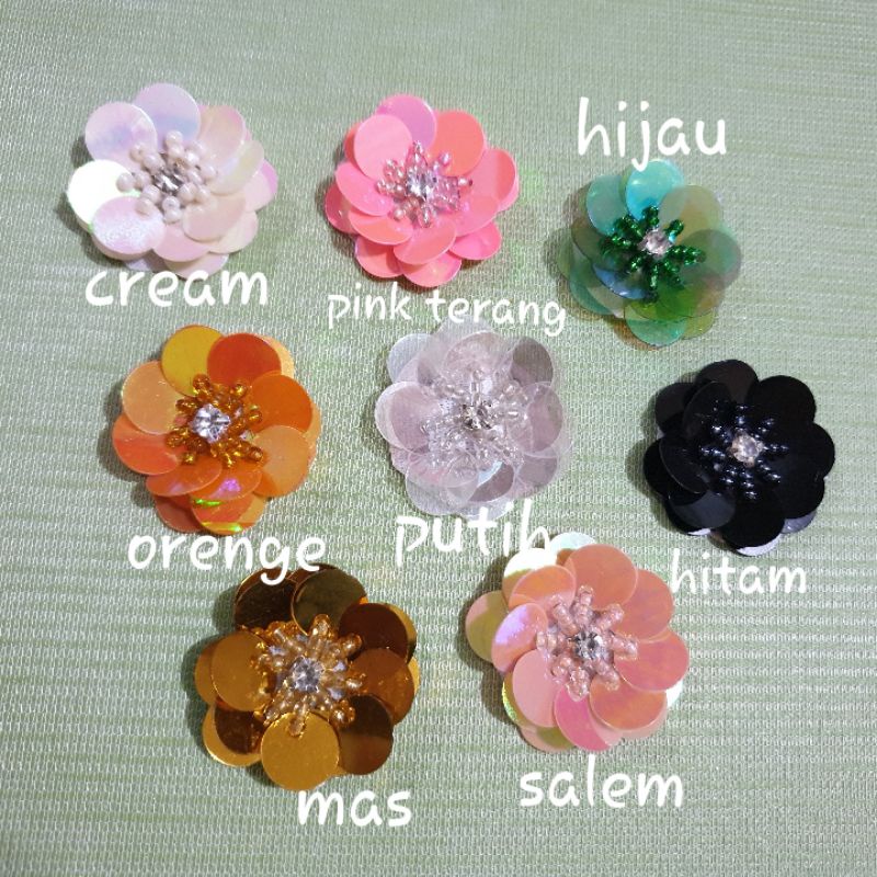 Jual Bunga Payet Teratai 3 cm /per 6 pcs | Shopee Indonesia