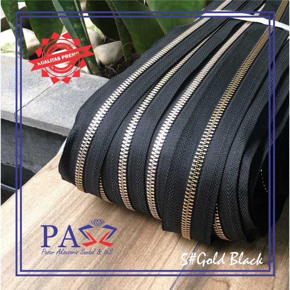 Jual Daun Resleting Vislon No. 5 warna hitam | Shopee Indonesia