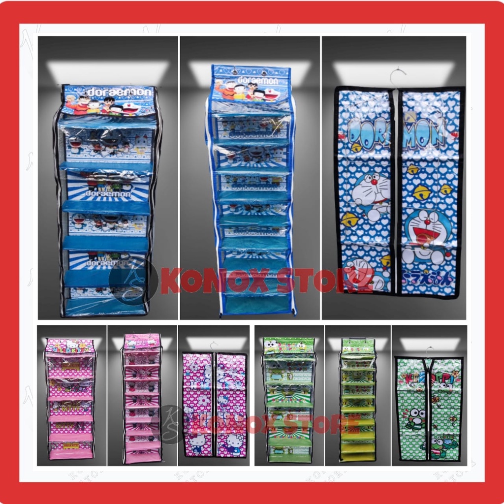 Jual RAK GANTUNG SET 3 in 1 KARAKTER (RAK TAS+RAK SEPATU+RAK HIJAB ...