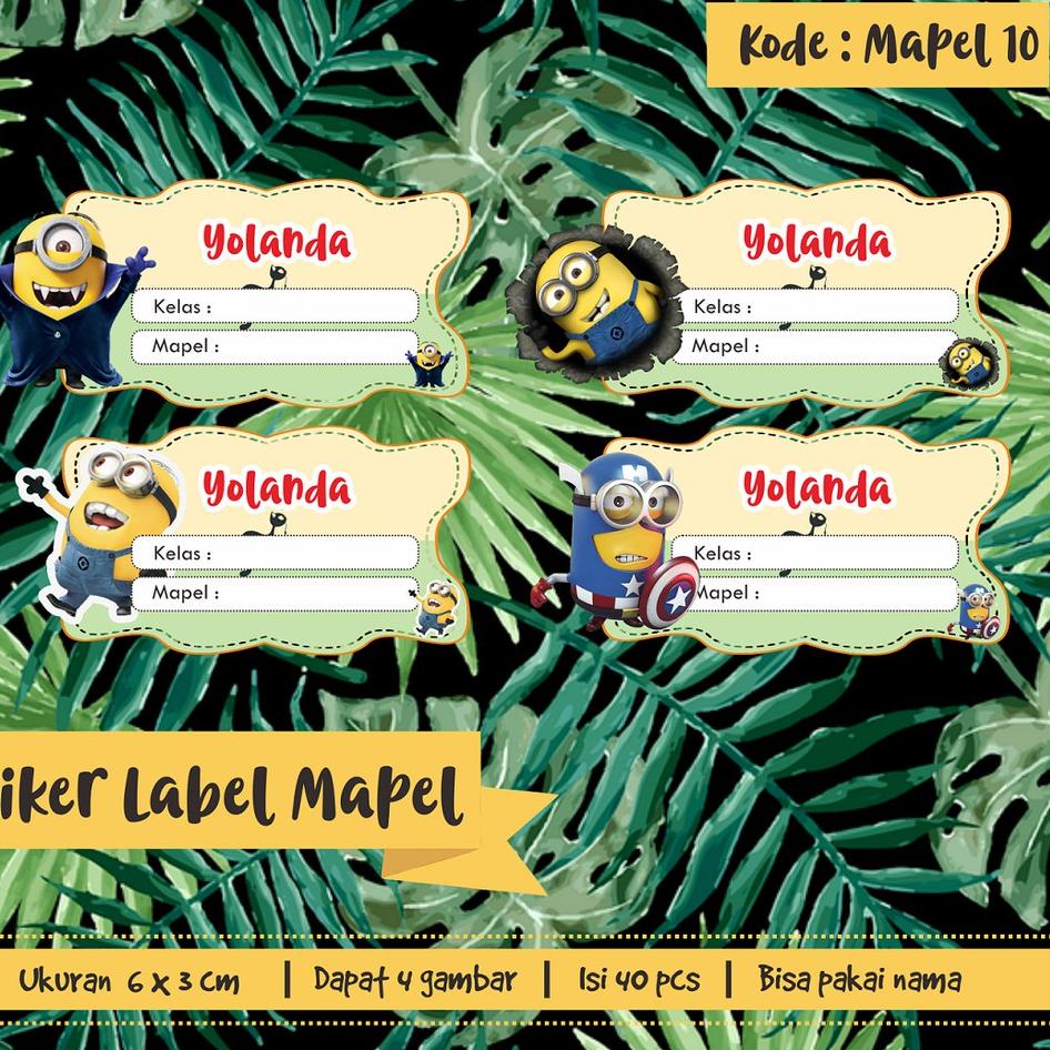 Jual New! Stiker Mata Pelajaran / Stiker Buku / Stiker Mapel isi 40 pcs ...