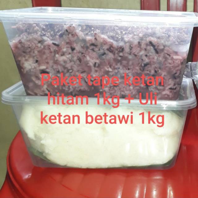 Jual Tape ketan hitam 1 kg + uli betawi 1kg /ready setiap hr (PO BUAT ...