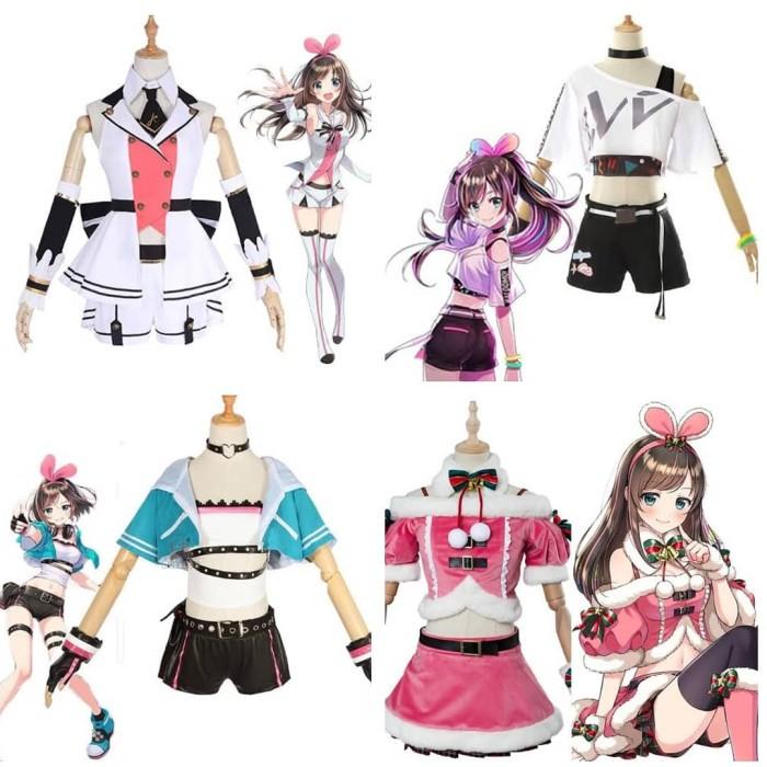 Jual Kostum Kizuna Ai Costume Cosplay Game Christmas Hello World | Shopee Indonesia