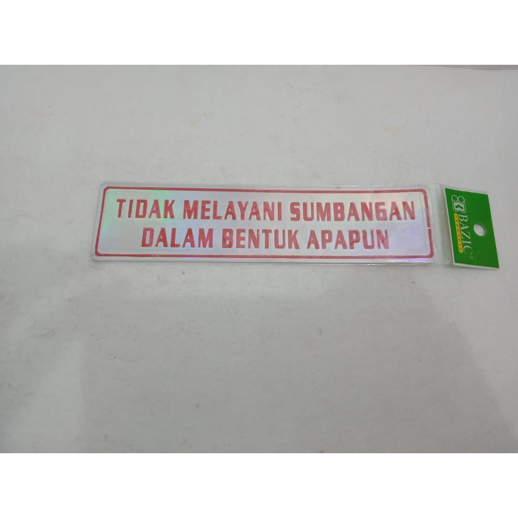 Jual Sticker Tidak Menerima Sumbangan Dalam Bentuk Apapun | Shopee ...