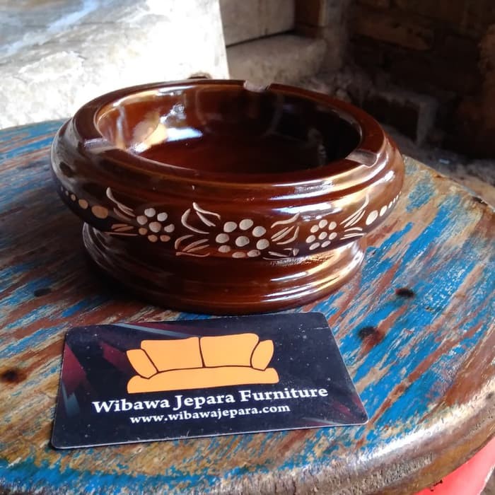 Jual Asbak Tempat Puntung Rokok Kayu Jati Ukir Minimalis | Shopee Indonesia