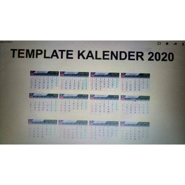 Jual template kalender 2020 file | Shopee Indonesia