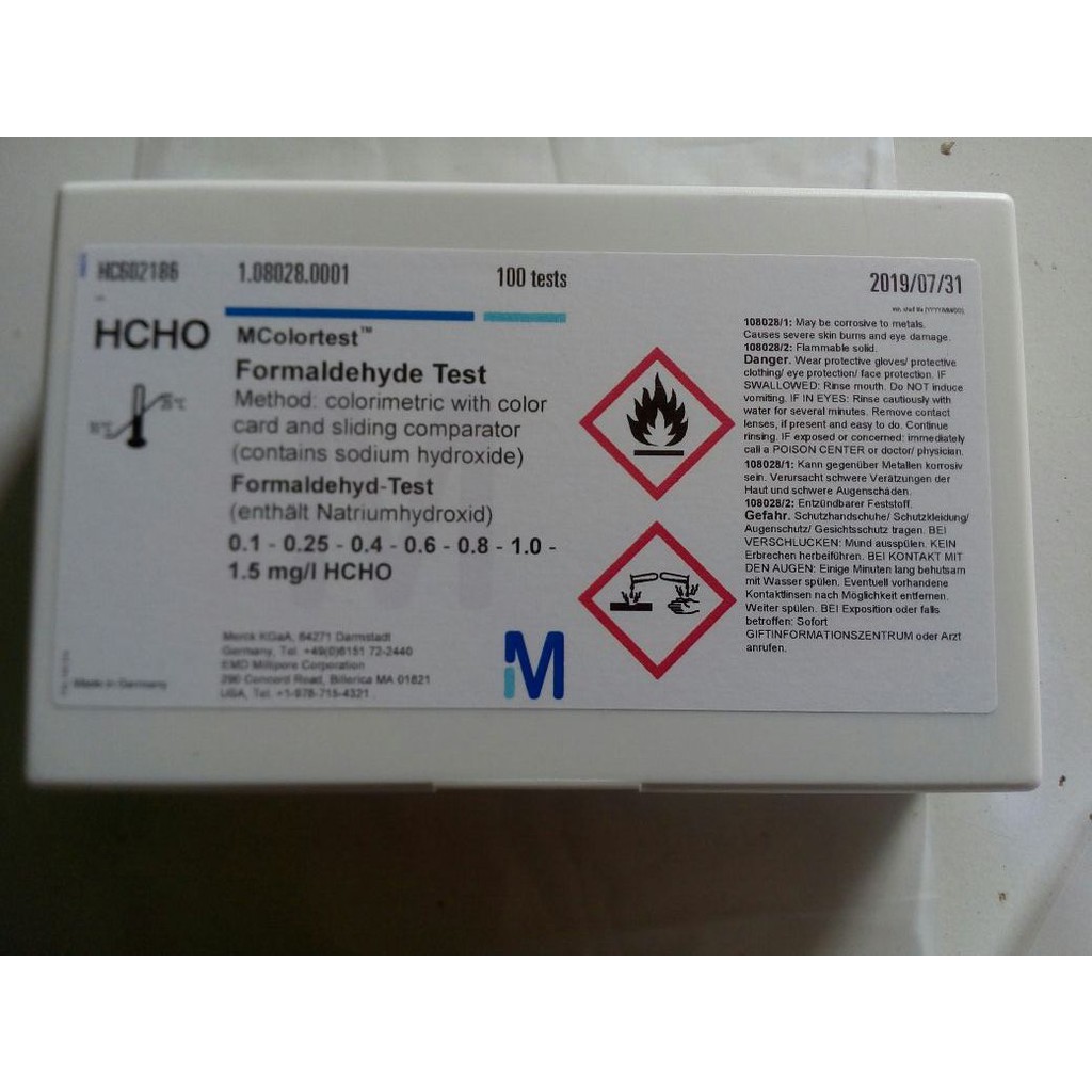 Jual Merck Formaldehyde Test / Merck Alat Uji Formalin Kuantitatif ...