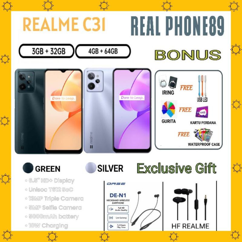 Jual REALME C31 RAM 3/32 GB | C 31 RAM 4/64GB C25Y 4/64GB GARANSI RESMI ...