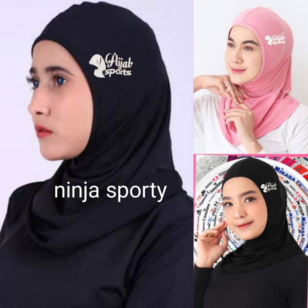 Jual hijab sport jilbab ninja manset kepala kerudung renang senam voly ...