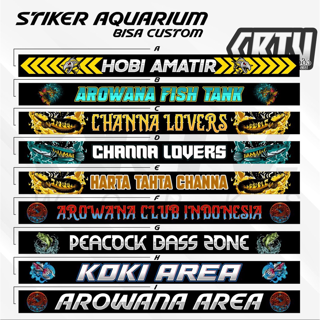 Jual Stiker Aquarium Awas Ikan Galak Stiker Kaca Aquarium Predator ...