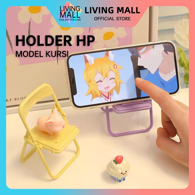 Jual Holder HP Kursi Lipat Warna Macaron / Folding Stand Holder Model ...