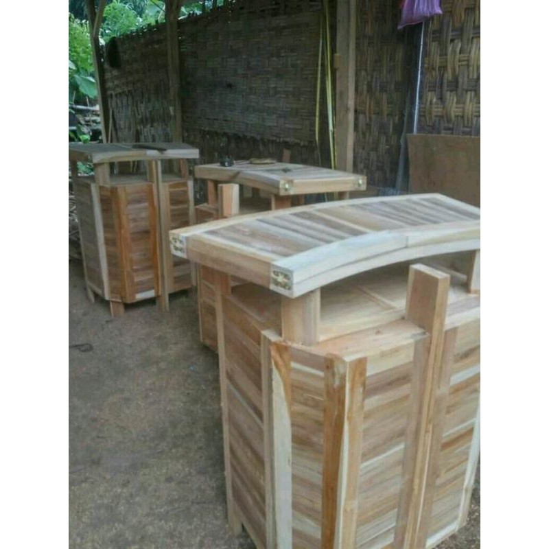 Jual meja bar lipat jati terjangkau finishing | Shopee Indonesia