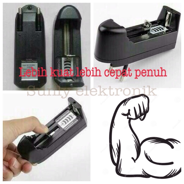 Jual Desktop charger universal 1 slot baterai senter 18650 / vapor ...