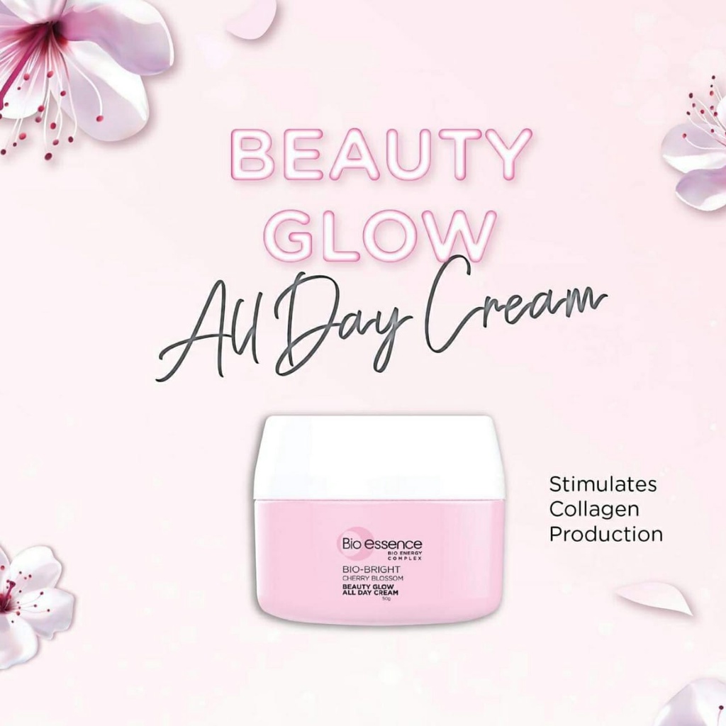 Jual Bio Essence Bio-Bright Beauty Glow All Day Cream 50gram | Shopee ...