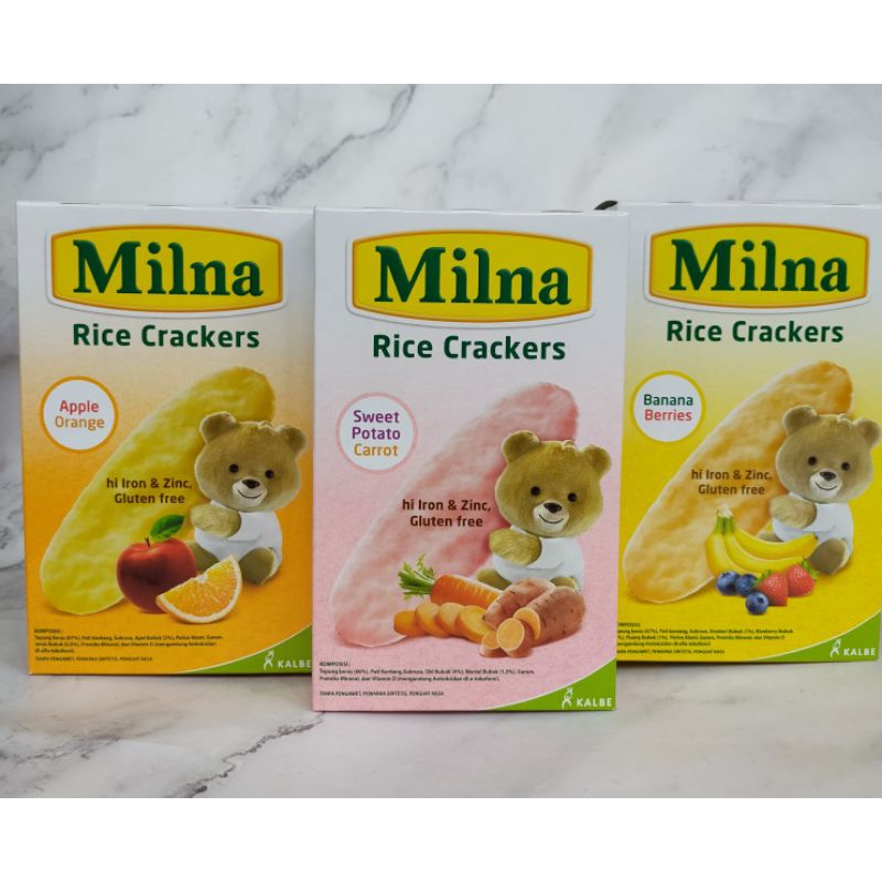 Jual Promo Habiskan Stok Ed Mei /Juli 2026 Milna Rice Crackers 20g ( 5 ...