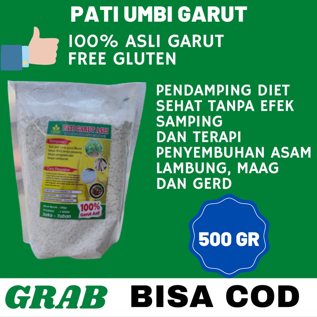 Jual Tepung Pati Umbi Garut Lerut Kirut Ararut Tarigu Angkrik Alami ...