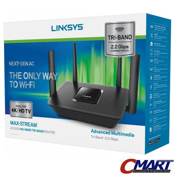 Jual Linksys EA8300 AC2200 MU-MIMO Tri Band Gigabit WiFi Wireless ...