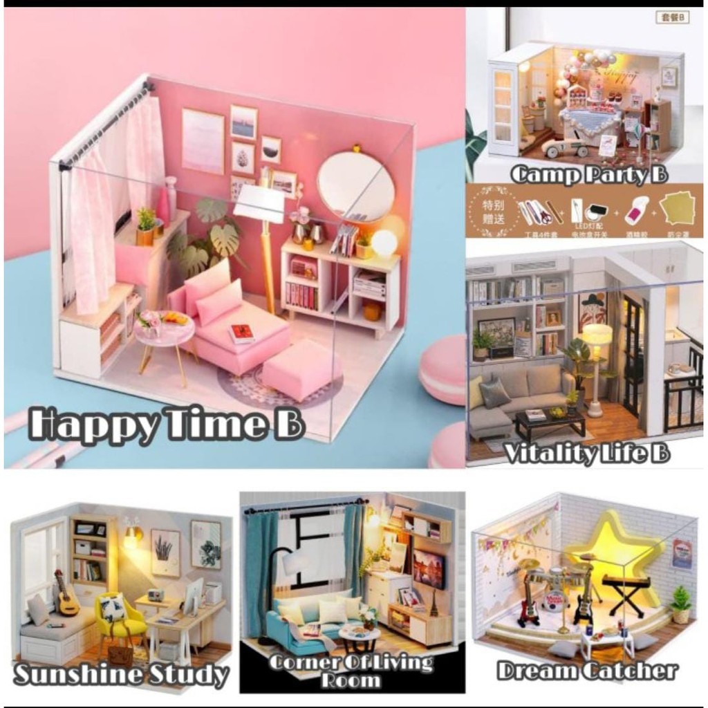 Jual Mainan DIY Miniature House Doll House Rumah Boneka miniatur rumah ...