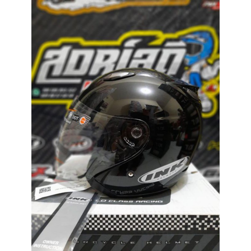 Jual HELM INK CENTRO BLACK METALIK ORIGINAL HELM INK CENTRO HITAM ...