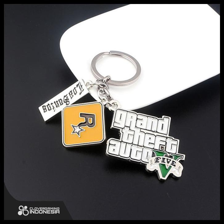 Jual KEYCHAIN GTA V LOGO - GRAND THEFT AUTO ROCKSTAR GAMES | Shopee ...