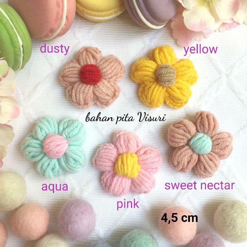 Jual Bunga Rajut 4,5 cm | Shopee Indonesia
