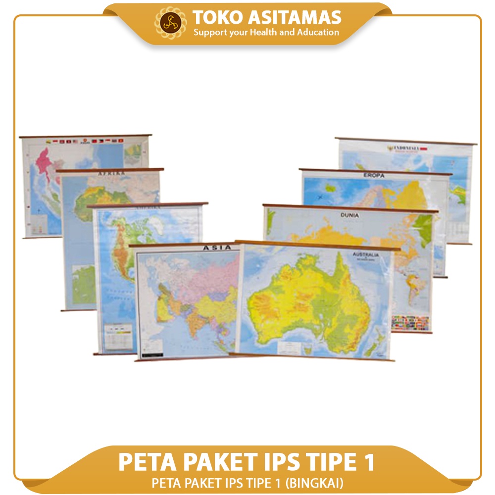 Jual Peta Paket Ips - Tipe 1 (Peta Bingkai) | Shopee Indonesia