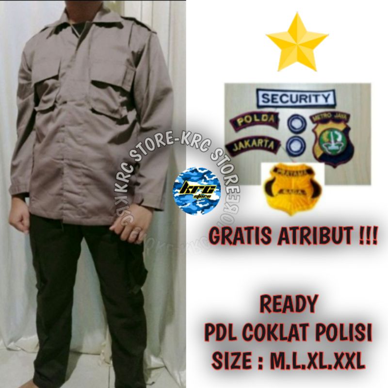 Jual SERAGAM PDL COKLAT SECURITY SATPAM MURAH PROMO COD / Seragam PDL ...