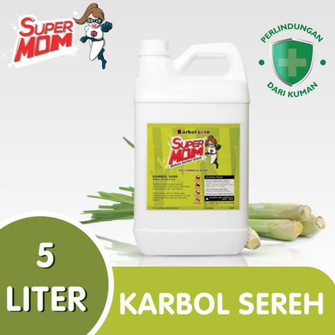 Jual Karbol Sere Super Mom Karbol Sereh 5 liter Jerigen Pembersih ...