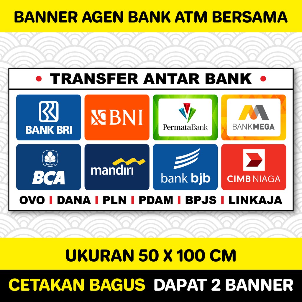 Jual BANNER SPANDUK BACKDROP AGEN BANK MANDIRI BRI BNI BRILINK ATM ...