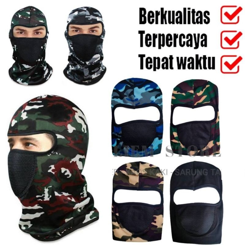 Jual Promo buff masker full face model ninja Polos motif corak army Dan ...