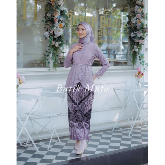 Jual SET COUPLE AVEENA MAUVE KEBAYA WISUDA TERBARU 2022 KEBAYA MODERN KEBAYA TUNANGAN BAJU ...