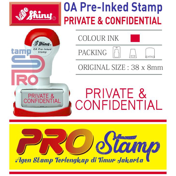 Jual Stempel OA Pre-Inked / PRIVATE & CONFIDENTIAL | Shopee Indonesia