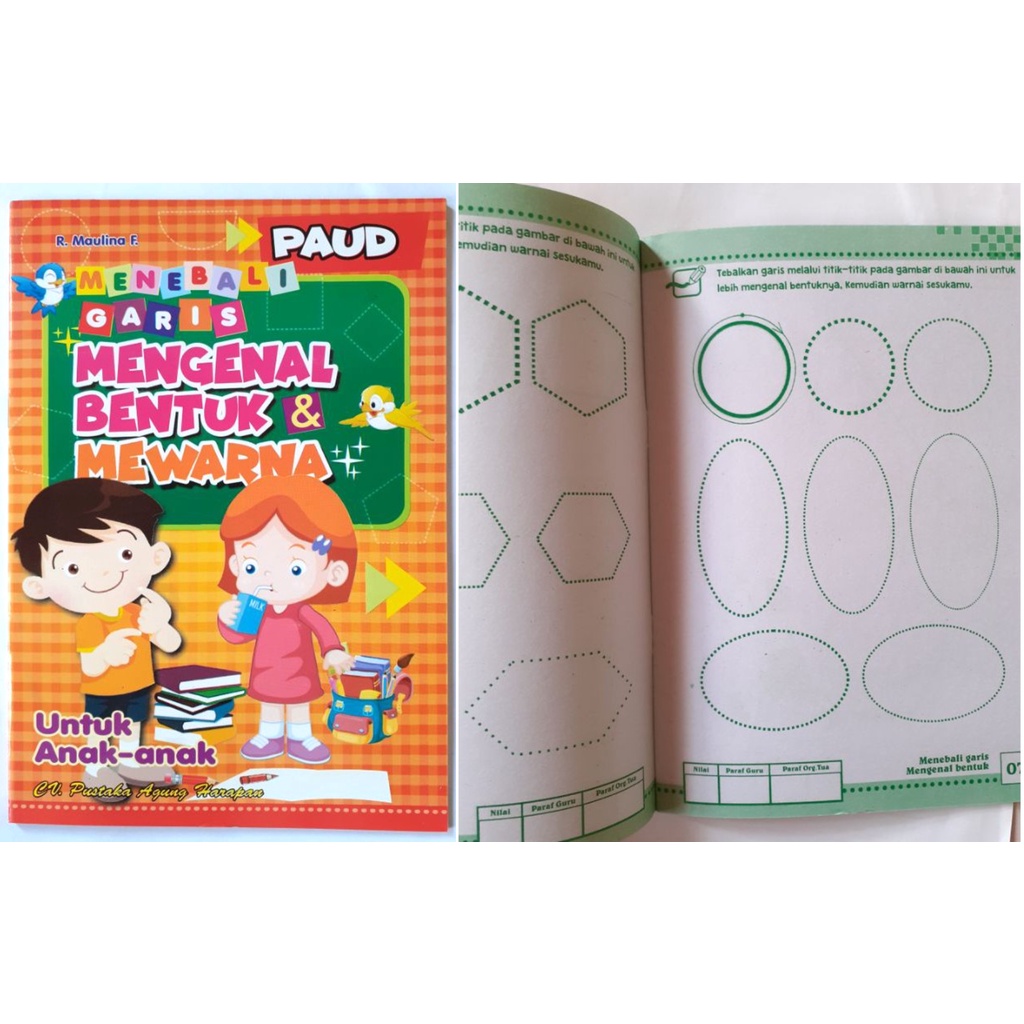 Jual Buku Menebali Garis Mengenal Bentuk Warna (Orange) Untuk ANAK PAUD ...