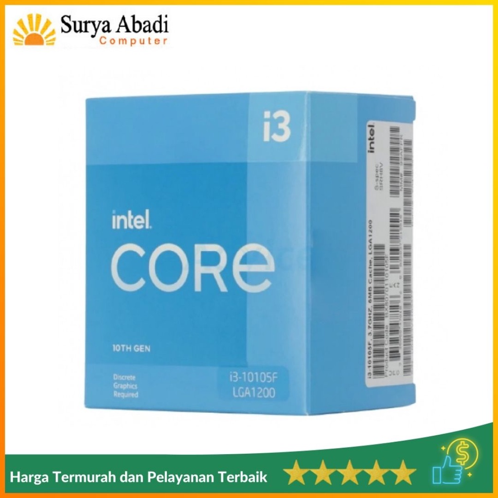 Jual Intel Core i3-10105F i3 10105F 3.7Ghz Up To 4.4Ghz Socket LGA 1200 ...