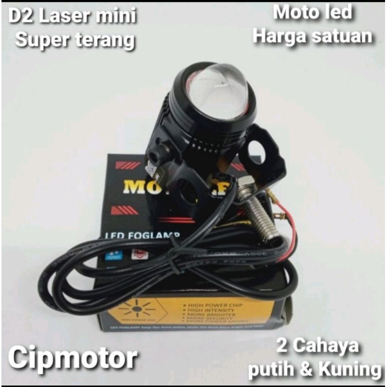 Jual Lampu Tembak FOGLAMP Mini D2 Laser Mini MotoLed Moto led | Shopee ...