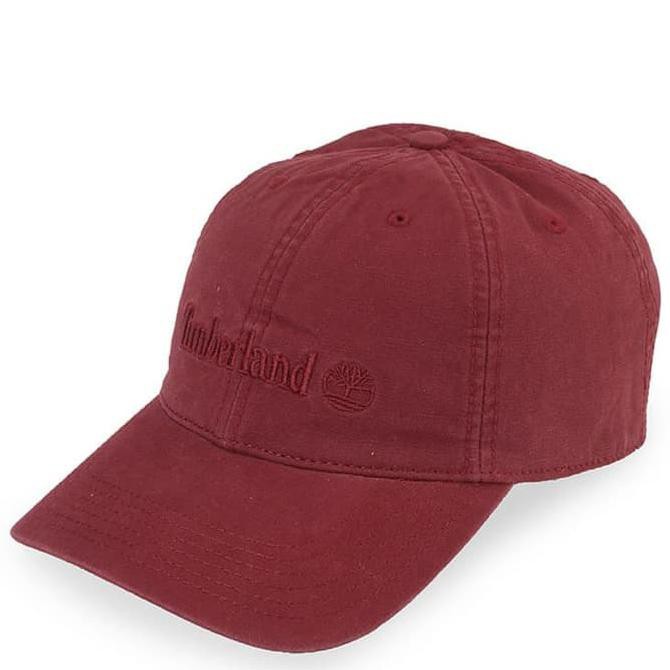 Jual Ready Stok - Original Topi Timberland Cotton Canvas Cap Red Syrah ...