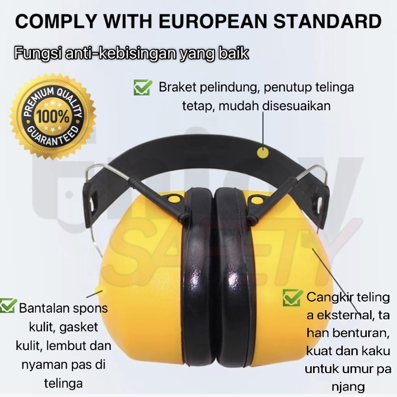 Jual Earmuff Safety Pro Series 30dB Penutup Telinga Pelindung Anti ...