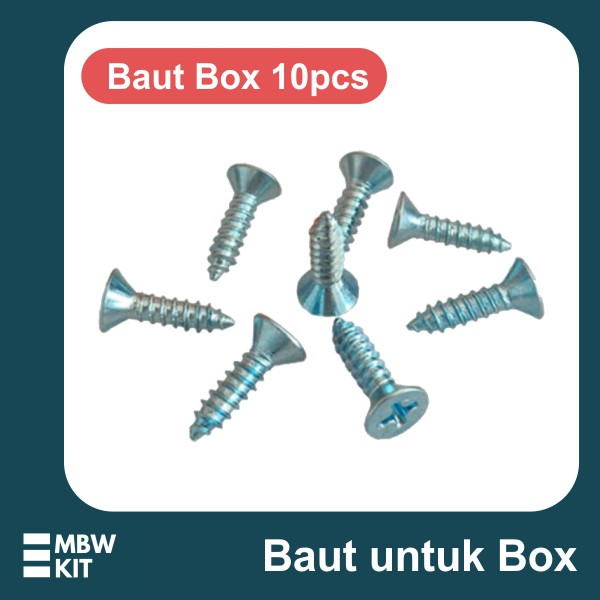 Jual 10Pcs Baut Cacing / Skrup Box Plastik Hitam X Series | Shopee ...