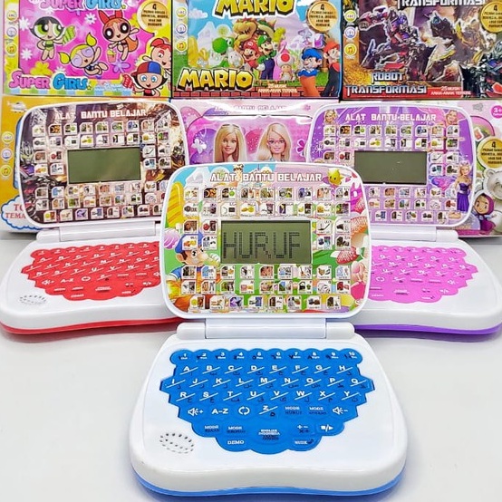 Jual Laptop Mainan Anak 4 Bahasa Karakter Mainan Laptop Anak Mini ada ...