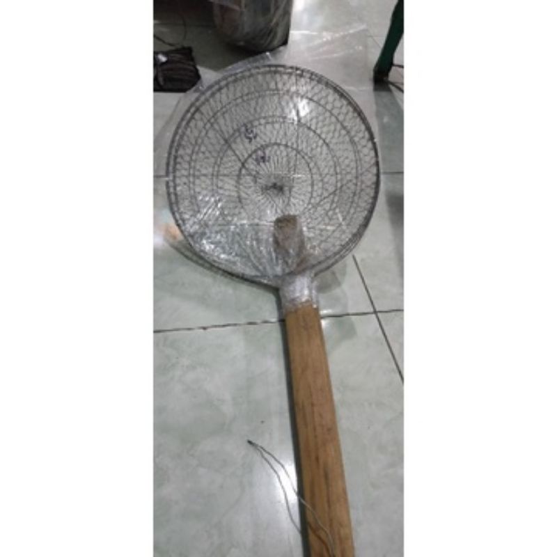Jual serokan besar buat gorengan diyameter 30 cm,pajang 50 meter,bahan ...