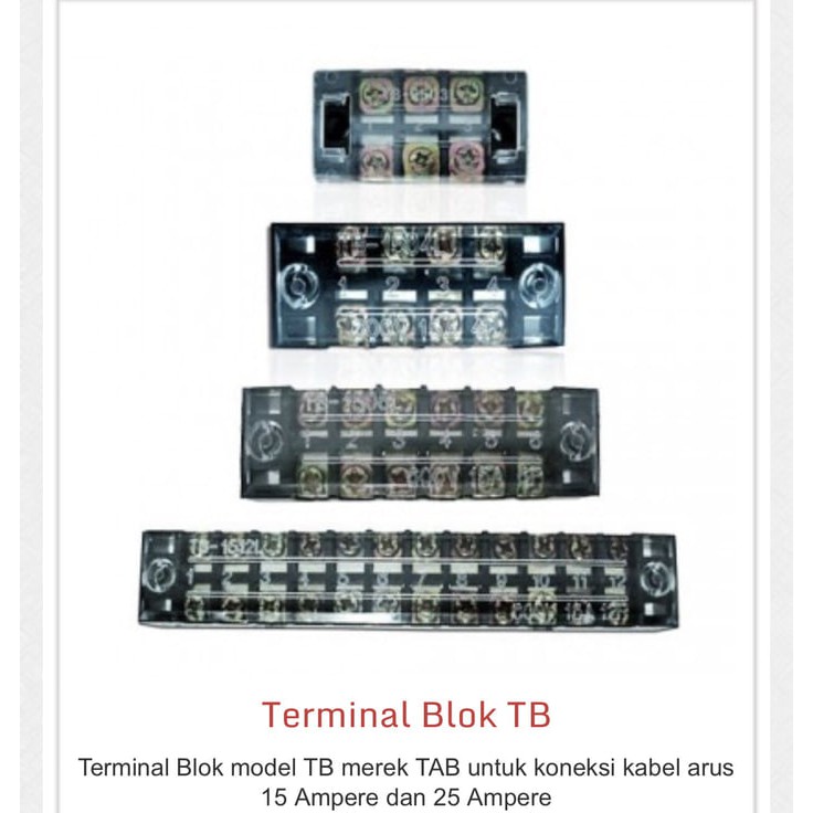 Jual Terminal Blok/Terminal Block 12 Pole 15A/25A / T Blok 12pin 15 Ampere / 25 Ampere / T-Blok ...