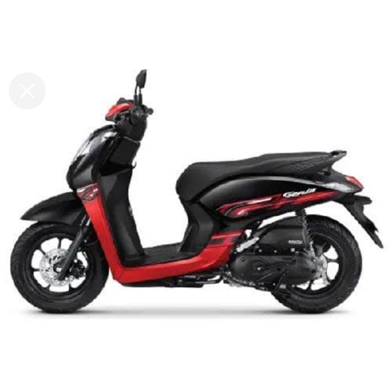 Jual striping stiker les body Honda Genio 2022 hitam merah bahan ...