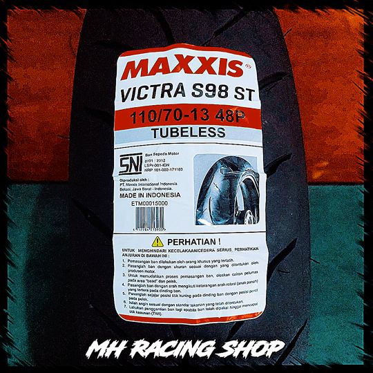 Jual BAN MAXXIS 110-70-13 VICTRA S98 ST TUBELES BAN LUAR MAXXIS VICTRA ...
