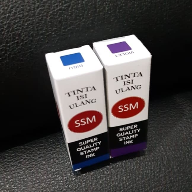 Jual MENYURAT-SURAT- TINTA STEMPEL OTOMATIS BOTOL TANPA BANTALAN - BIRU ...