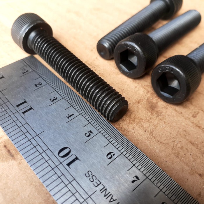 Jual BAUT L M10X50 (5CM) BAJA FULL DRAT / BAUT L BAJA M10 X 50 GRADE 12.9 / BAUT L BAJA M10 ...