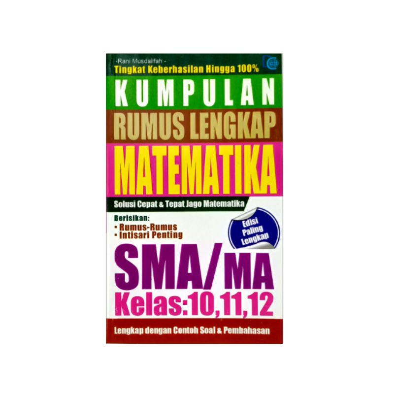Jual Buku Kumpulan Rumus Lengkap Matematika SMA/MA Kelas 10,11,12 ...