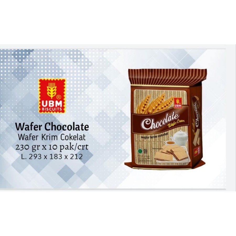 Jual Wafer Coklat. Wafer Krim Rasa Coklat UBM 230g | Shopee Indonesia